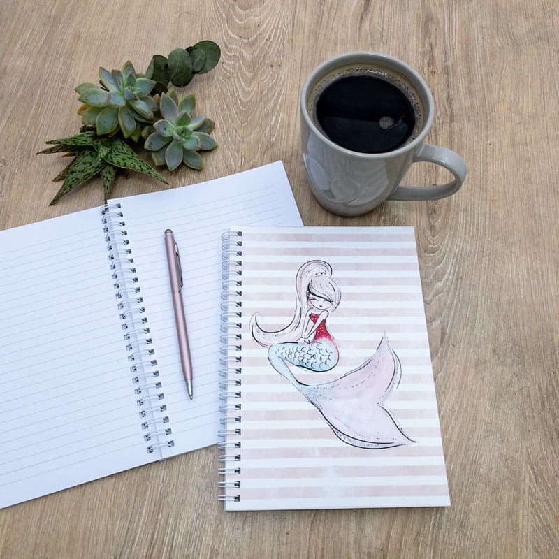 Perfect A5 Notebook - Mermaid Pink| Rareflair