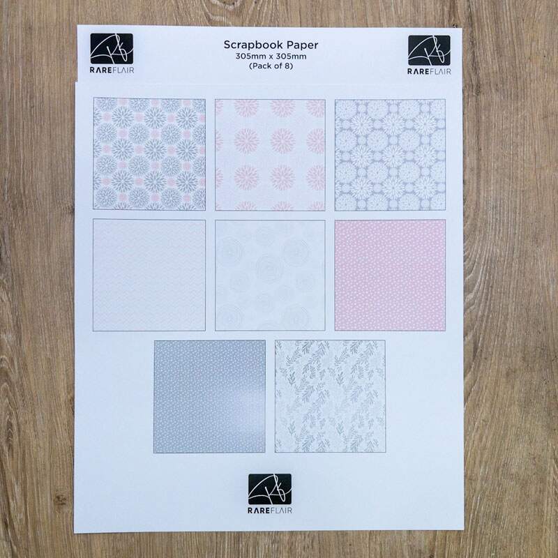 Scrapbook Pink & Grey Floral | Rareflair
