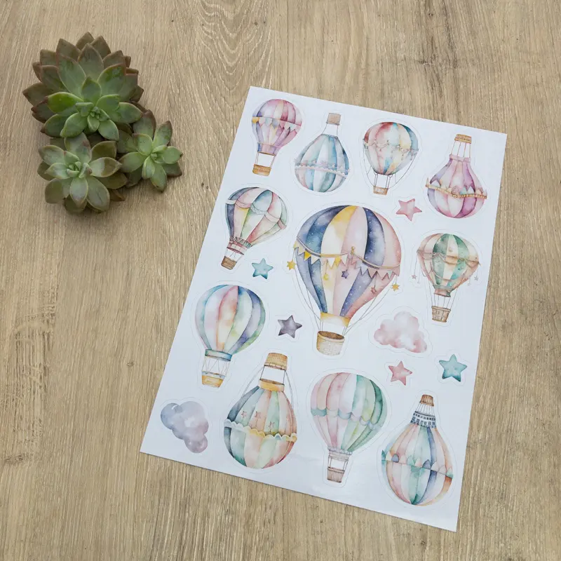 Sticker Sheet - Hot Air Balloons A4 | Rareflair