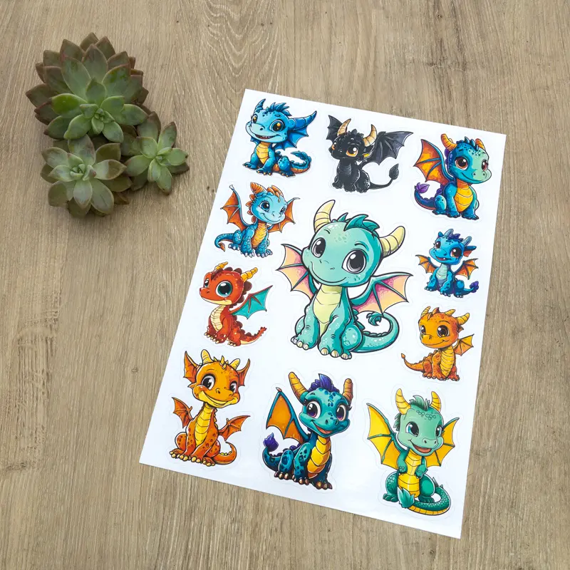 Sticker Sheet - Dragons A4 | Rareflair